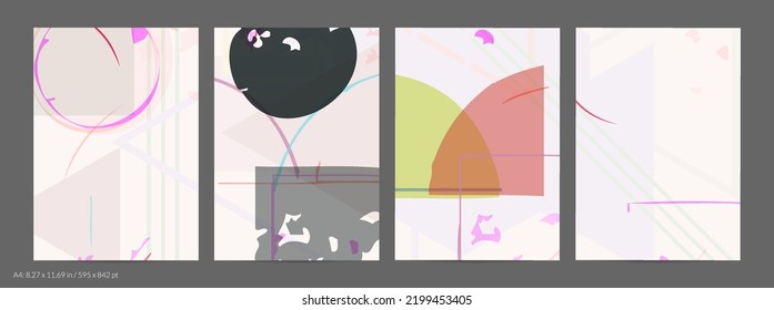 Abstract Flyer Template Rough Hand Drawn Stock Vector (Royalty Free ...