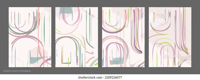 Abstract Flyer Template Rough Hand Drawn Stock Vector (Royalty Free ...