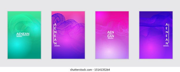 Abstract Flyer Templates Curvy Lines On Stock Vector (Royalty Free ...
