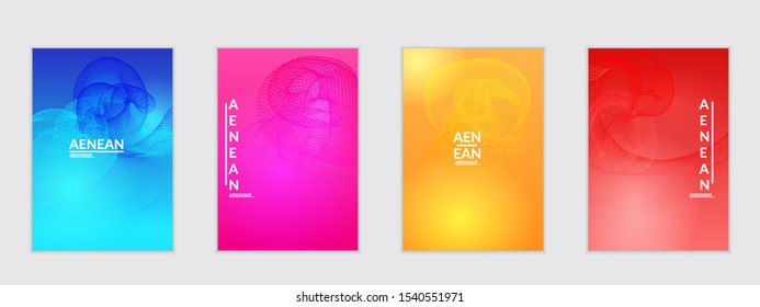 Abstract Flyer Templates Curvy Lines On Stock Vector (Royalty Free ...