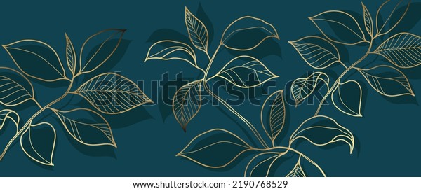 Abstract Foliage Line Art Vector Background Stock Vector (Royalty Free ...