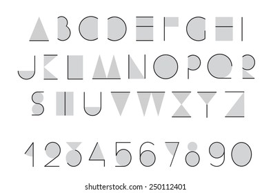 Abstract Font Vector Abstract Alphabet : image vectorielle de stock ...