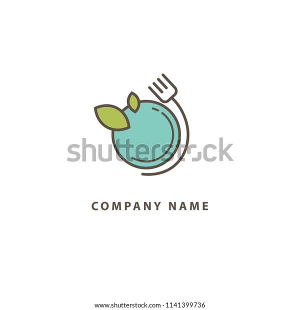 Abstract Food Logo Icon Vector Design Stock Vector (Royalty Free ...