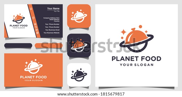 Abstract Food Planet Logo Design Template Stock Vector (Royalty Free ...
