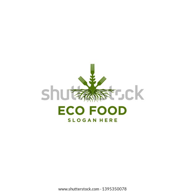 Abstract Food Tree Logo Design Root Stock Vector (Royalty Free ...