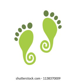 Abstract Footprint Vector Logo Footprint Logo Stock Vector (Royalty ...