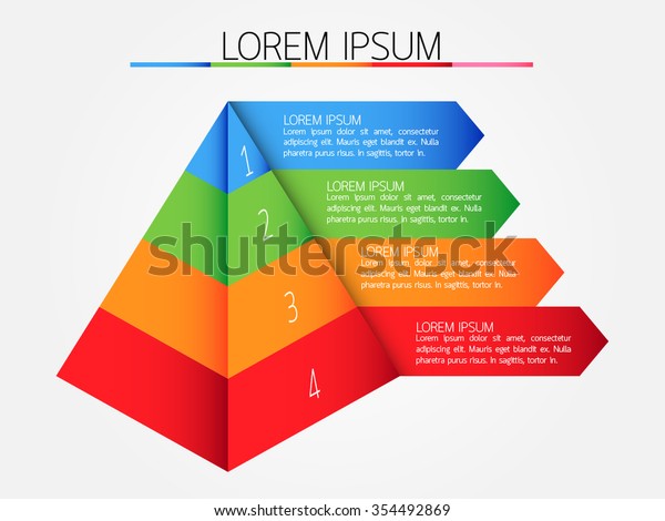 Abstract Four Step Pyramid Infographic Eps10 Stock Vector (Royalty Free ...