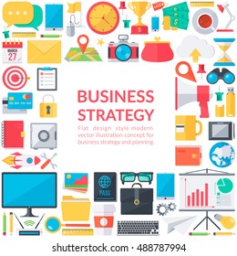 Abstract Frame Composition Business Strategy Background Stock Vector ...