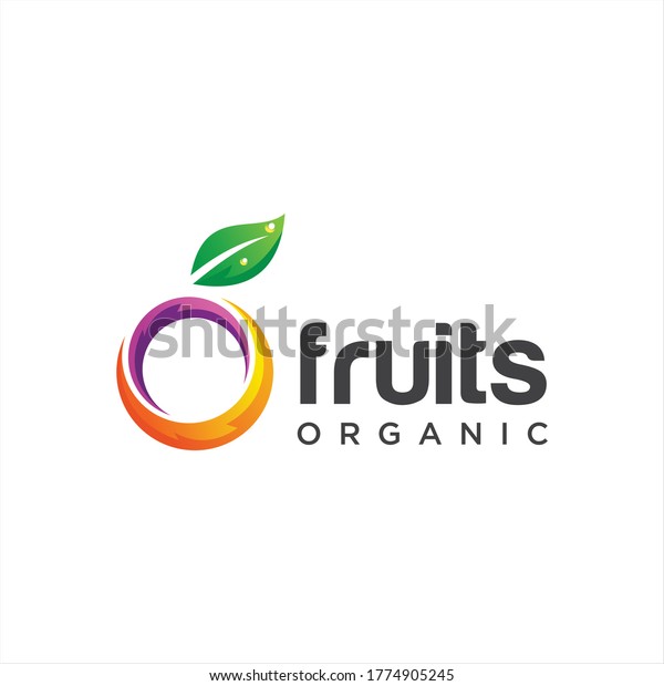 Abstract Fruit Logo Design Nature Organic Stock Vector (Royalty Free ...