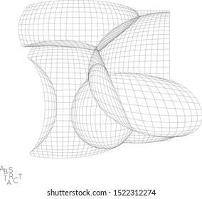 Abstract Futuristic 3d Shape Optical Art Stock Vector (Royalty Free ...