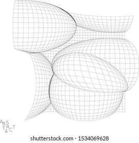 Abstract Futuristic 3d Shape Optical Art Stock Vector (Royalty Free ...