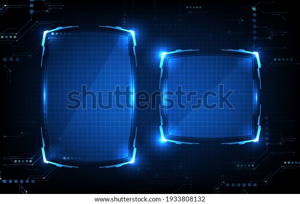 Abstract Futuristic Background Blue Glowing Technology Stock Vector ...