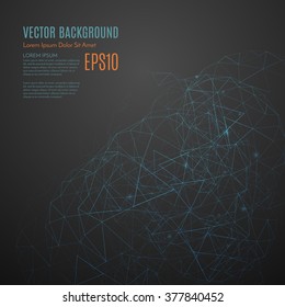 Abstract Futuristic Background Dots Lines Business Stock Vector ...