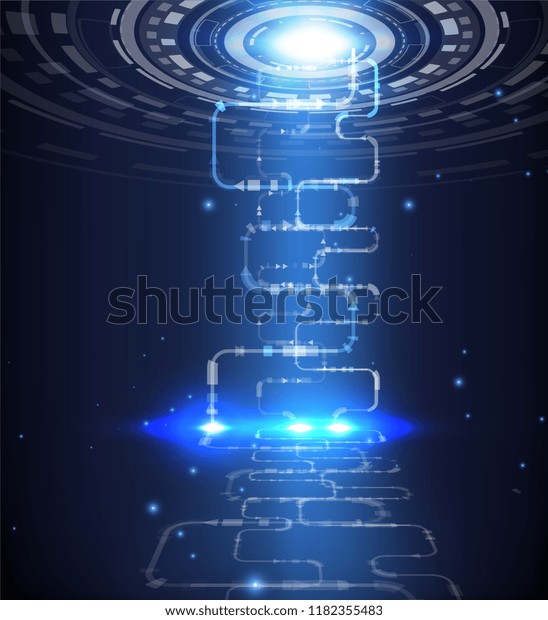 Abstract Futuristic Background Future Telecom Illustration Stock Vector ...