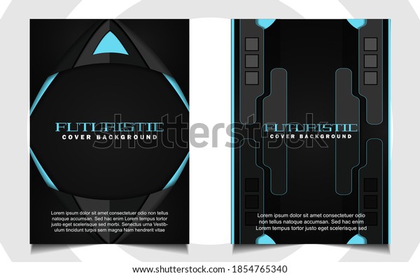 Abstract Futuristic Cover A4 Background Template Stock Vector (Royalty ...