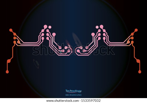 Abstract Futuristic Digital Technology Background Pink Stock Vector ...