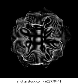 Abstract Futuristic Space Shape Mesh Random Stock Vector (Royalty Free ...