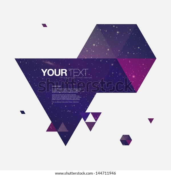 Abstract Galaxy Triangles Design Your Text Stock Vector (Royalty Free ...