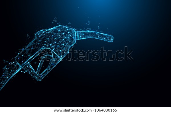 Abstract Gas Pump Form Lines Triangles Stock Vector (Royalty Free ...