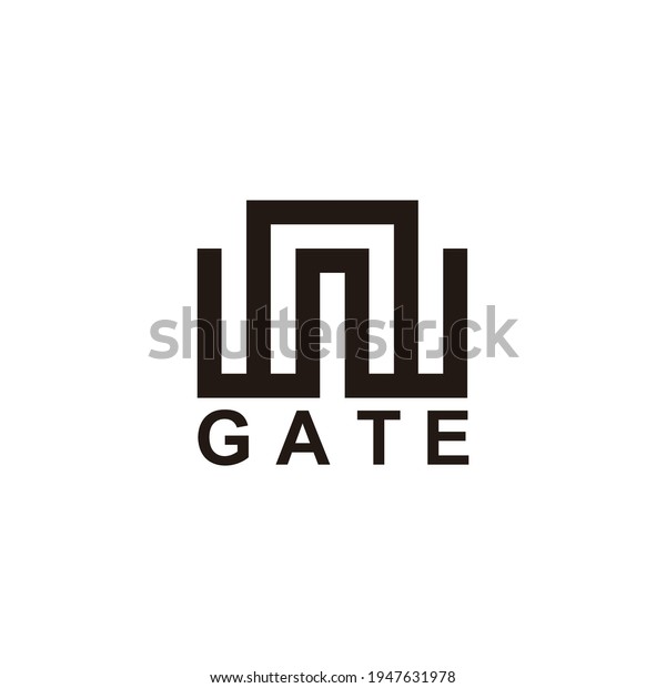 Abstract Gate Letter W N Geometric Stock Vector (Royalty Free ...