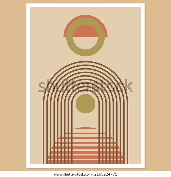 Abstract Geometric Art Arch Circles Modern Stock Vector (Royalty Free ...
