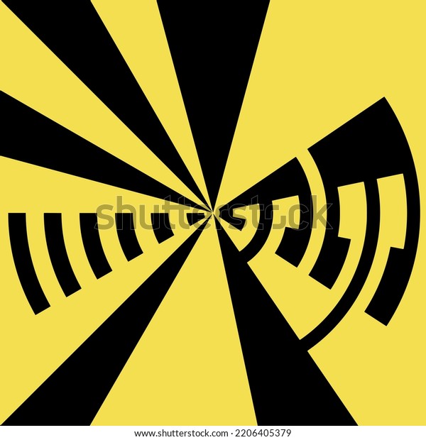 Abstract Geometric Background Black Yellow Vector Stock Vector (Royalty ...