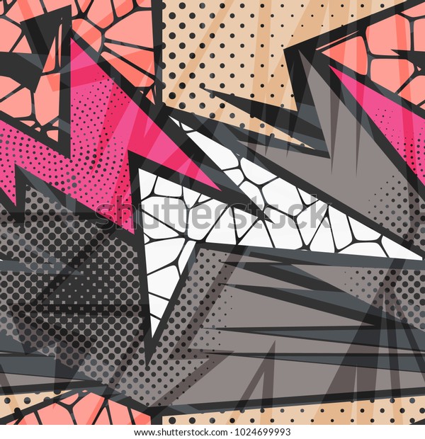 Abstract Geometric Beautiful Pattern Street Style Stock Vector (Royalty ...