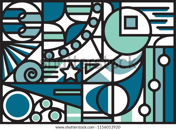 Abstract Geometric Colored Shapes Design Abstract Stock Vector (Royalty ...