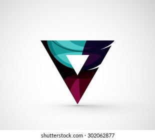 Geometric V Letter Inverted Triangle Logo Stock Vector (Royalty Free ...