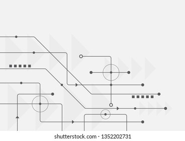 Abstract Geometric Connect Lines Dotssimple Technology Stock Vector ...