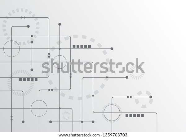 Abstract Geometric Connect Lines Dotssimple Technology Stock Vector ...