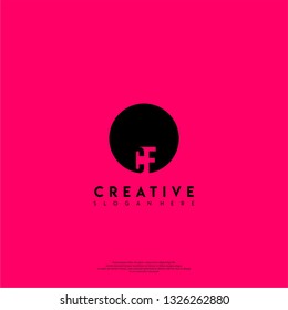 Abstract Geometric Elegant Circle Cf Logo Stock Vector (Royalty Free ...