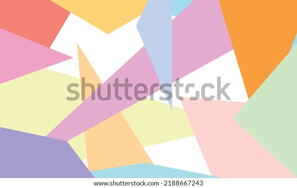 Abstract Geometric Full Color Pastel Background Stock Vector (Royalty ...
