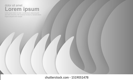 Abstract Geometric Gray Gradient White Background Stock Vector (Royalty ...