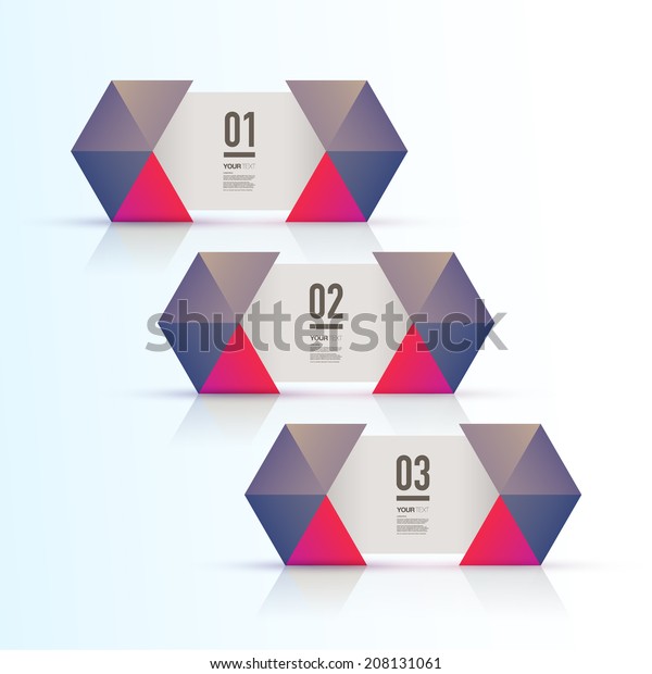 Abstract Geometric Infographic Text Box Design Stock Vector (Royalty ...
