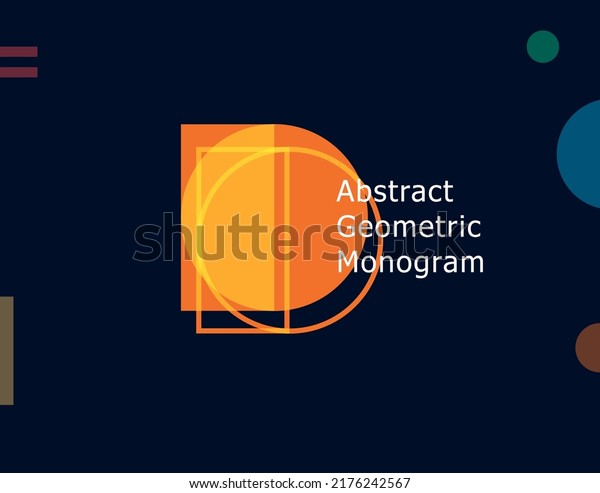 Abstract Geometric Letter D Graphic Concept Stock Vector (Royalty Free ...