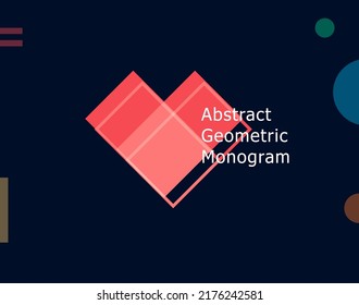 Abstract Geometric Letter V Graphic Concept Stock Vector (Royalty Free ...