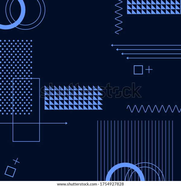 Abstract Geometric Patterns Modern Art Illustrated Stock Vector ...