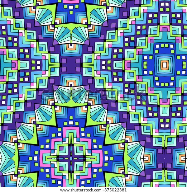 Abstract Geometric Print Seamless Background Stock Vector (Royalty Free ...