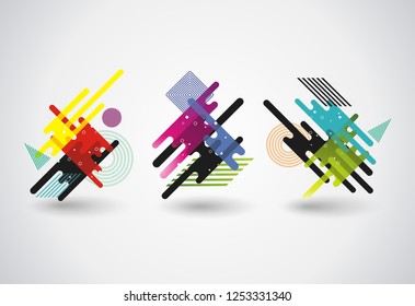 Abstract Geometric Puzzles Shapes Vector Design Stock Vector (Royalty ...