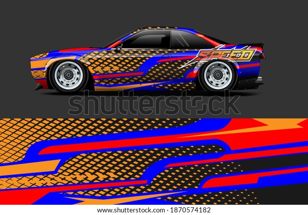 Abstract Geometric Racing Background Vinyl Wrap Stock Vector (Royalty ...