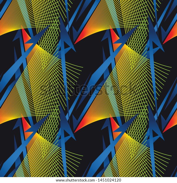 Abstract Geometric Seamless Pattern Vertical Fading Vetor Stock Livre