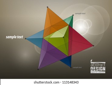 Abstract Geometric Shape Pyramids Graphic Design Stock Vector (Royalty ...
