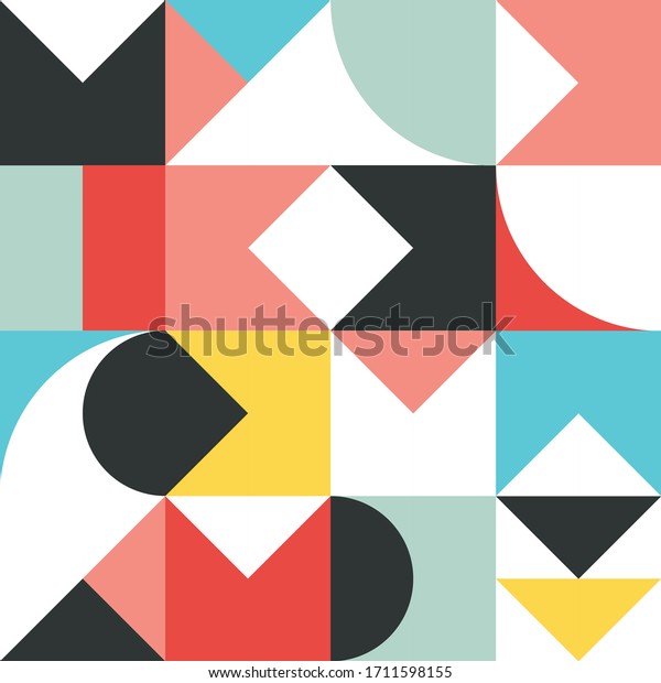 formas geométricas abstractas. Afiche de arte: vector de stock (libre ...