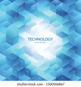 Abstract Geometric Technology Blue Light Stock Vector (Royalty Free ...