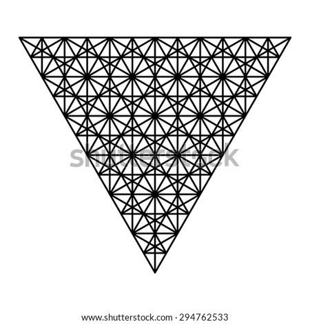 Abstract Geometric Triangle Line Drawing Vector Stock Vector (Royalty ...