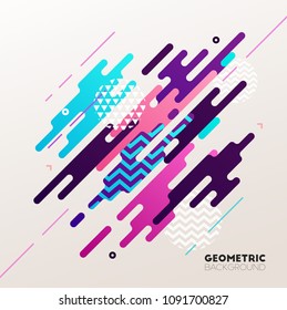 Abstract Flat Dynamic Background Isolated On Stock Vector (Royalty Free) 591436415 | Shutterstock