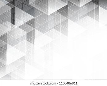 Abstract Geometric White Gray Space Modern Stock Vector (Royalty Free ...