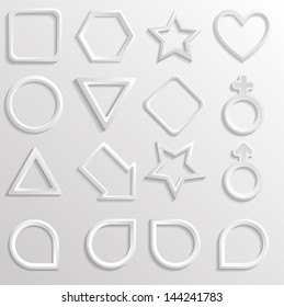 80 Basic Shapes Outline Rectangle Triangle Stock Vector (Royalty Free ...