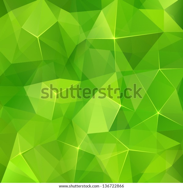 Abstract Geometry Green Crystals Seamless Pattern Stock Vector (Royalty ...